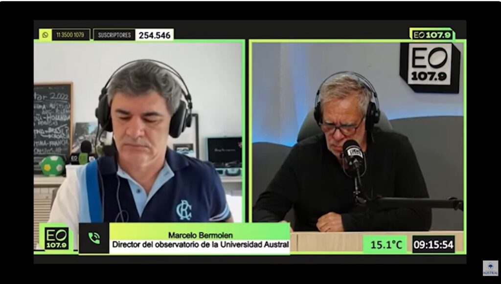 Interview with Marcelo Bermolén on FM El Observador – Universidad Austral
